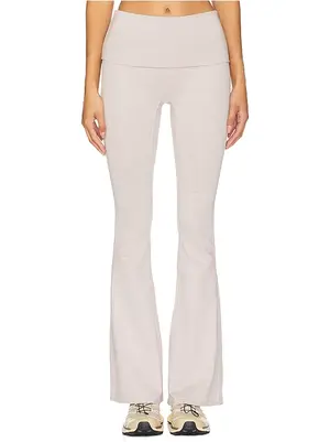 WELLBEING + BEINGWELL Loungewell Monte Foldover Pant - Oat Heather
