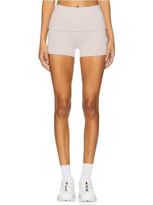WELLBEING + BEINGWELL Loungewell Monte Foldover Short - Oat Heather