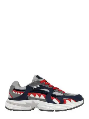 A BATHING APE Shark Sta Sneakers - White/grey/blue