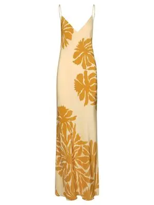 Johanna Ortiz Tropical Harmony Silk Maxi Dress - Yellow