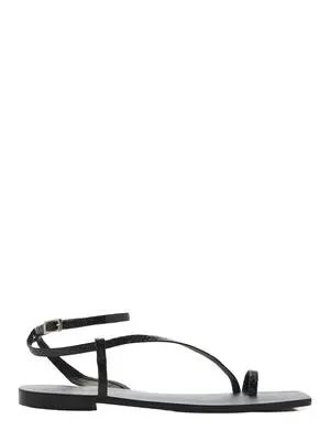 Johanna Ortiz Flamenco Echoes Leather Sandals - Black