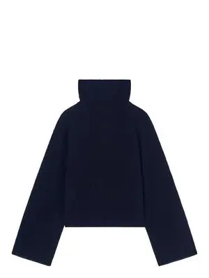 Giorgio Armani Viscose, Cashmere And Silk Mock-neck Jumper - Blue