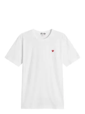 Play Comme Des Garcon Red Heart T-shirt - White