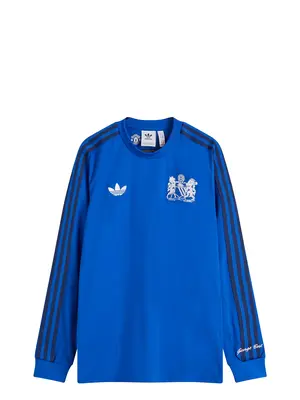 Adidas Manchester United Fc Long Sleeve Jersey Top - Bold Blue