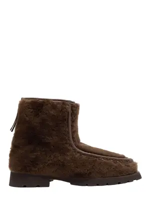 Hereu Armenta Shearling Ankle Boots - Brown