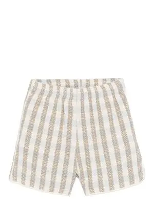 BLUE SKY INN Checked Bouclé Shorts