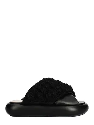 JW Anderson Crochet Twister Slides - Black