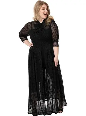 Unique Vintage Starlet Duster - Black