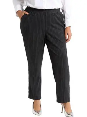 Universal Standard Pinstripe High-waist Trousers - Graphite