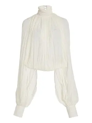 STELLA MCCARTNEY Draped Silk-Crepe Top