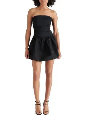 Steve Madden Amari Strapless Mini Dress - Black