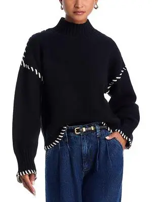 EN SAISON Merrill Whip Stitch Sweater - Black