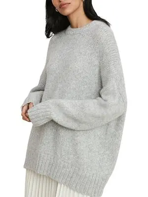 Jenni Kayne Alpaca Cocoon Crewneck Sweater - Grey