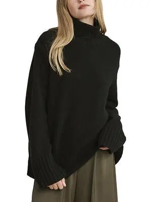 Jenni Kayne Cashmere Turtleneck Sweater - Oatmeal