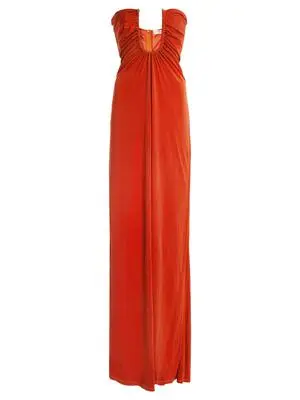 Christopher Esber Arced Palm Jersey Maxi Dress - Orange