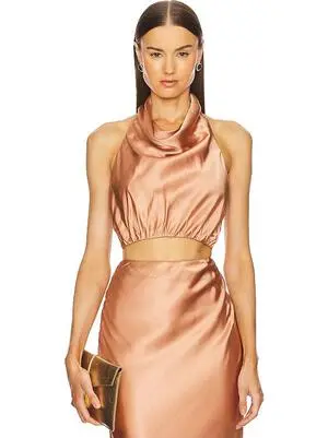 MICHAEL COSTELLO X Revolve Perla Top - Metallic Copper