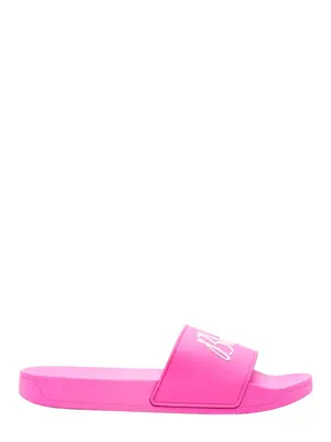 BLUE SKY INN Logo-appliqué Slides - Pink