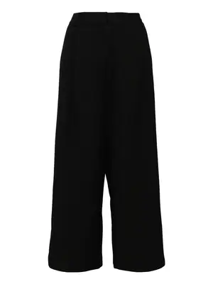 EDWARD ACHOUR PARIS Straight-leg Wool-silk Blend Trousers - Black