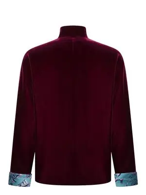 Shanghai Tang Winding Stream Party Velvet Jacket - Red