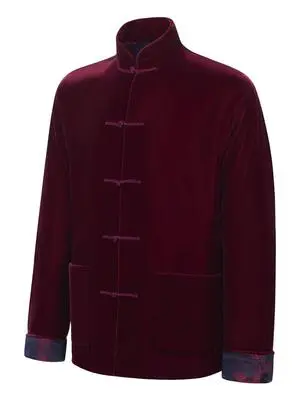 Shanghai Tang Velvet Dragon-jacquard Jacket - Red