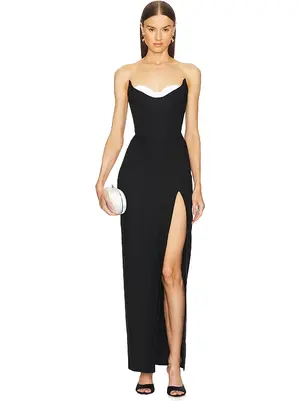 MICHAEL COSTELLO Jada Gown - Black & Ivory