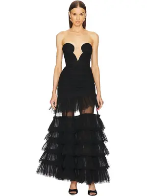 MICHAEL COSTELLO X Elizabeth Gown - Black