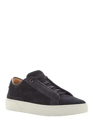 BOSS Gary Tenn Low Top Sneakers - Dark Blue Suede