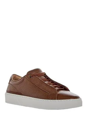 BOSS Gary Tenn Low Top Sneakers - Medium Brown Leather