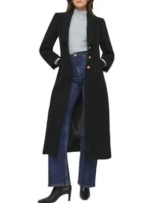 REFORMATION Eden Recycled Wool-blend Coat - Black