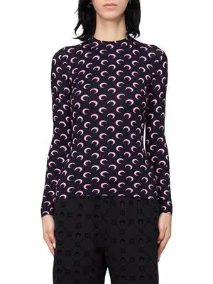 MARINE SERRE Marine Serre Moonprint Long Sleeve Top Black 1