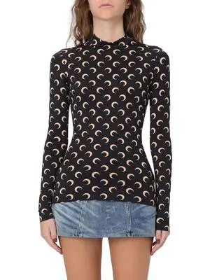 MARINE SERRE Marine Serre Moonprint Long Sleeve Top Black