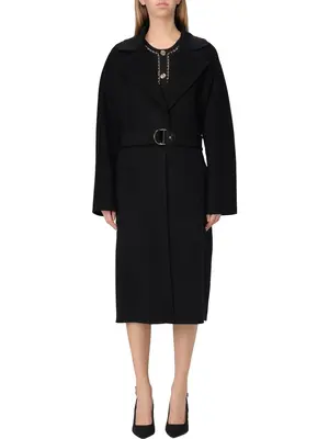Elisabetta Franchi Belted Coat Black