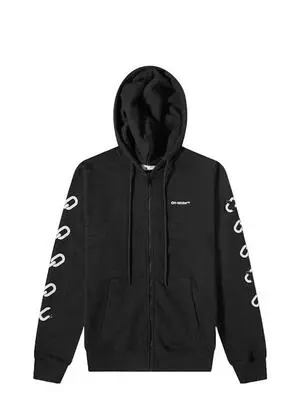 OFF-WHITE Offwhite Chain Arrow Slim Zip Hoodie