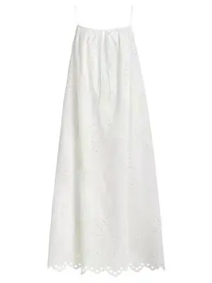 MATTEAU Matteau Embroidered Cotton Midi Dress