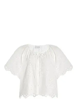 Matteau Broderie Anglaise Cotton Blouse - White