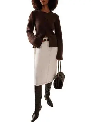Jenni Kayne Jenni Kayne Cooper Wool-Cashmere Cardigan Brown