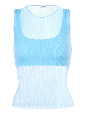 Simkhai Oakley Sheer Tank Top - Blue