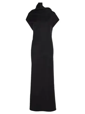THE ROW Kamil Paneled Cashmere Gown - Black