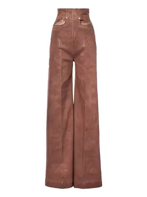 Rick Owens Dirt Cooper High-rise Wide-leg Jeans - Orange