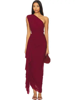 Superdown Juliet Midi Dress - Oxblood