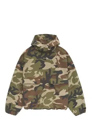 Fear Of God Essentials Military Nylon Hooded Anorak - Woodland Camo