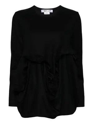 Comme Des Garçons Ruffle T-shirt - Black