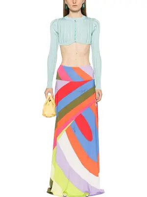 Emilio Pucci Iride-print Maxi Skirt - Purple
