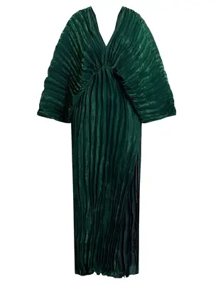 L'IDEE Pleated Maxi Dress - Green
