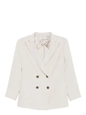 SAULINA Assunta Double-breasted Blazer - Neutrals