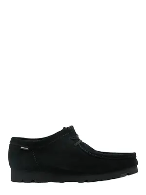 Clarks Suede Derby Shoes - Black