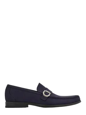 FERRAGAMO Gancini-embellished Loafers - Blue