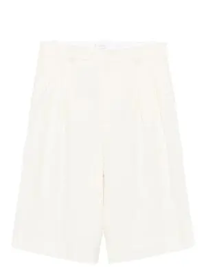 Wardrobe.NYC Low-waist Thigh-length Shorts - Neutrals