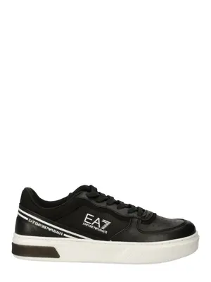 Emporio Armani Panelled Logo Sneakers - Black