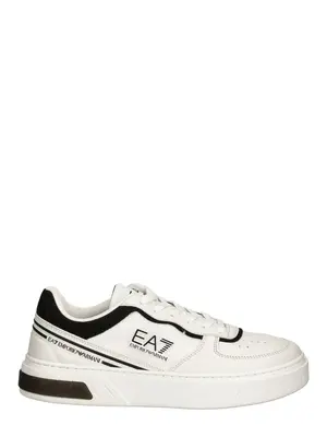 Emporio Armani Logo-patch Panelled Sneakers - White